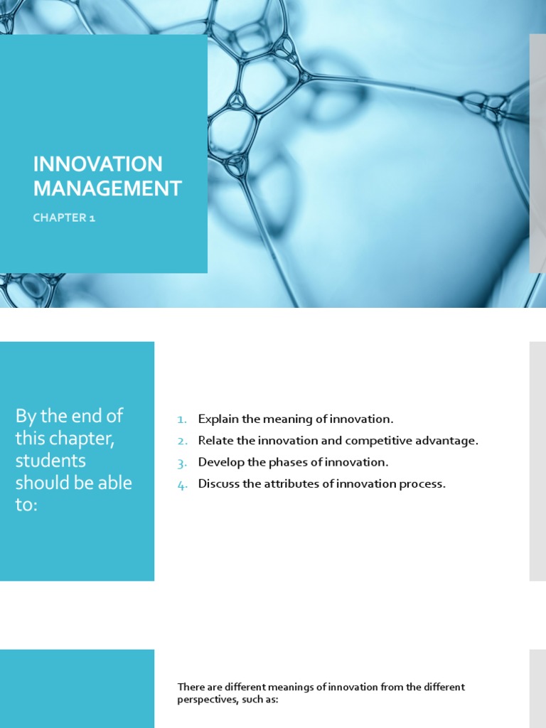 Chapter 1 Innovation Management | PDF | Innovation | Competitive Advantage