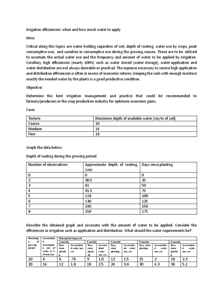 Irrigation Efficiencies | PDF | Soil | Irrigation Irrigation Efficiencies | PDF | Soil | Irrigation