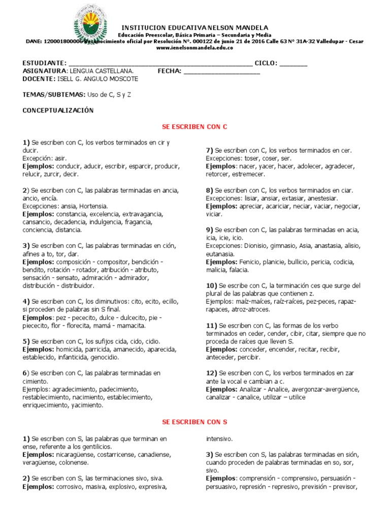 Se Escriben Con C | PDF | Lingüística | Morfología Lingüística
