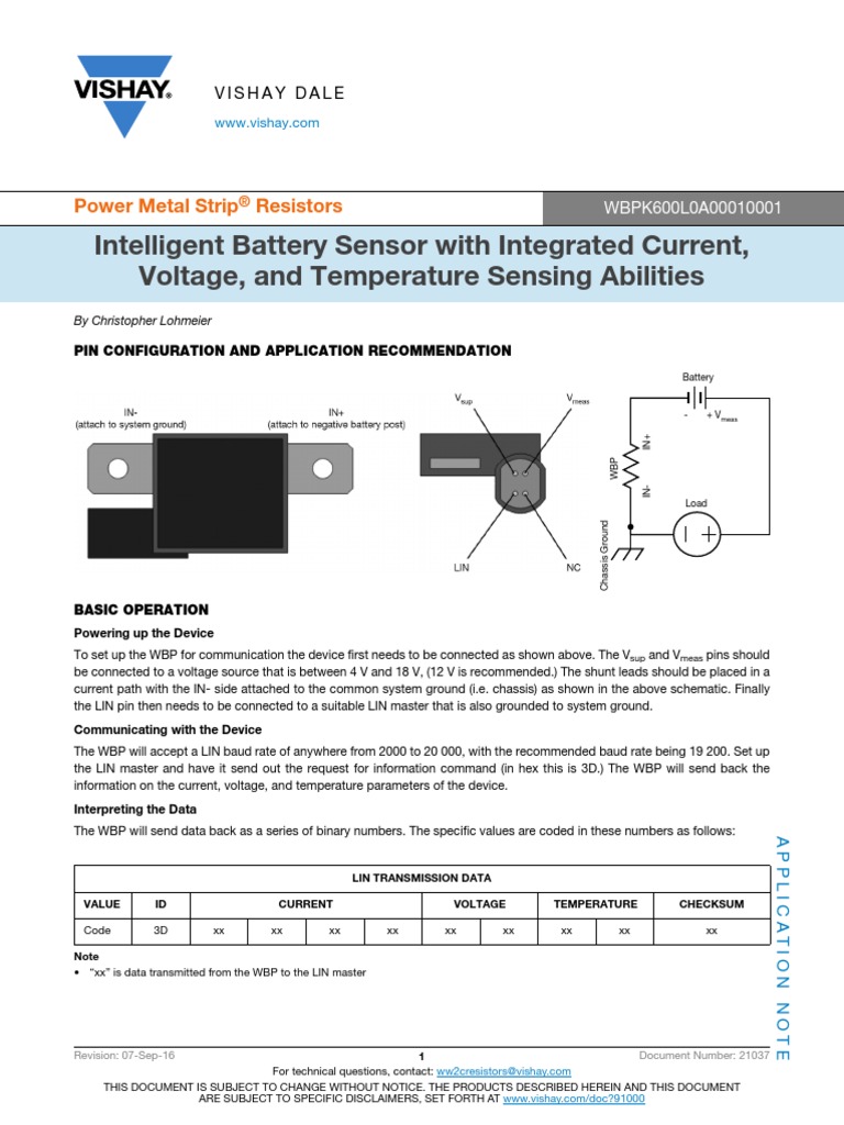 Intelligent Battery Sensor | PDF | Electrical Engineering | Electricity