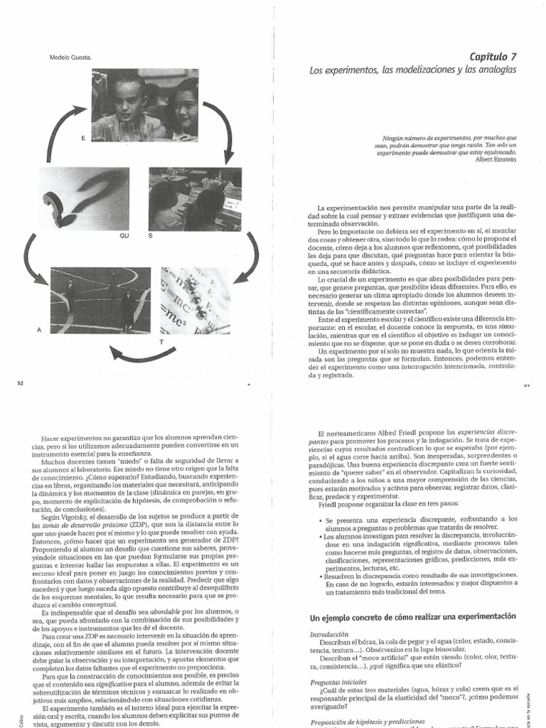 Unidad 1. Capitulo 7. Los Experimentos, Las Modelizaciones y Las Analogía PDF | PDF