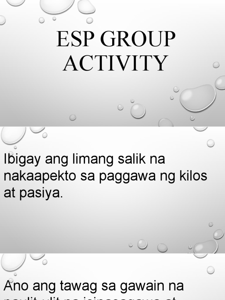 Esp GROUP ACTIVITY | PDF