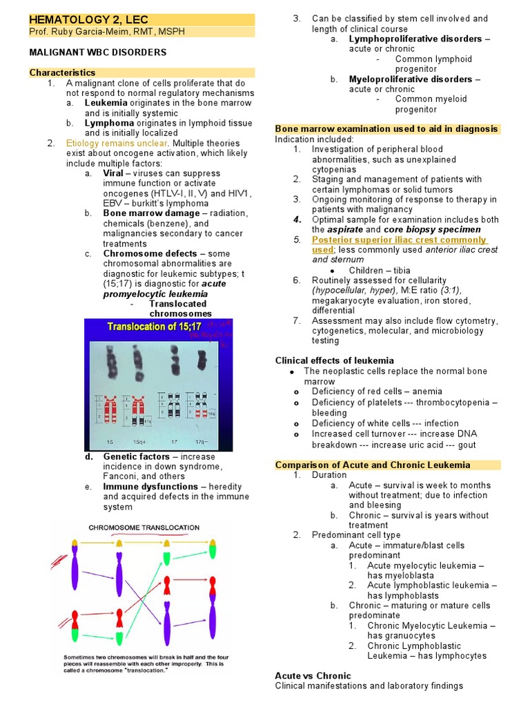 Hematology Lec Midterm | PDF | Lymphoma | Leukemia Hematology Lec Midterm | PDF | Lymphoma | Leukemia