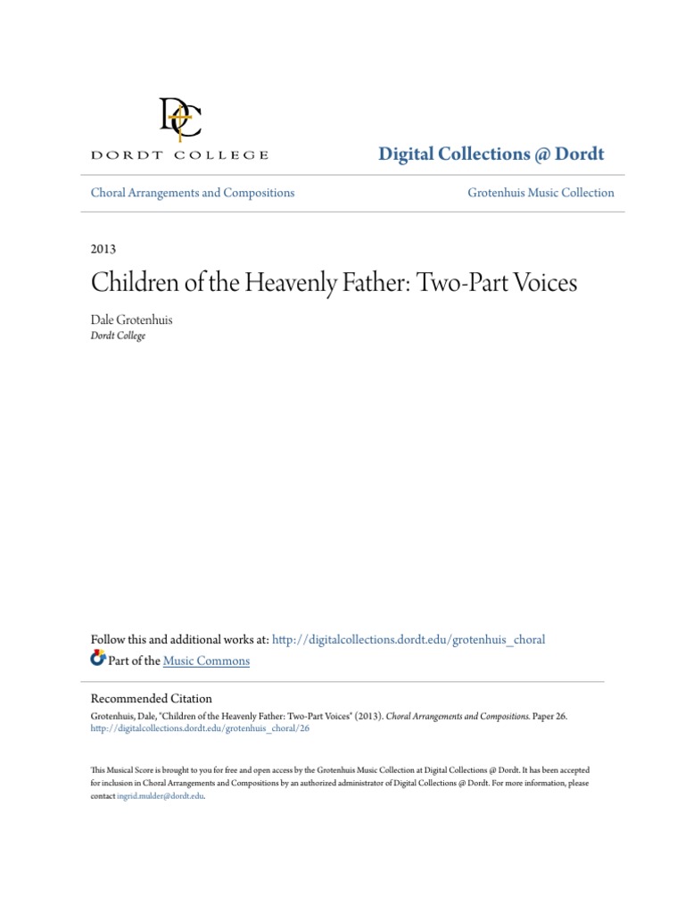 Children of The Heavenly Father - Two-Part Voices | PDF
