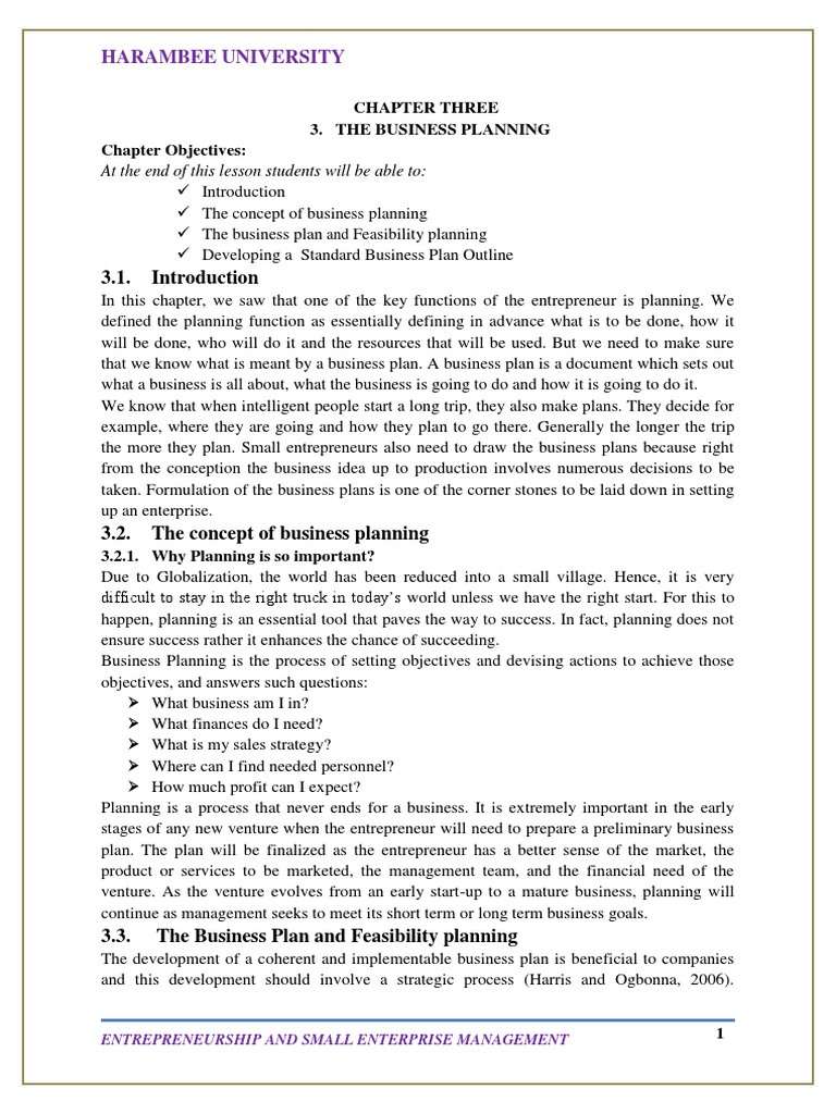 Entreprunership Chapter-3 PDF | PDF | Entrepreneurship | Business Plan