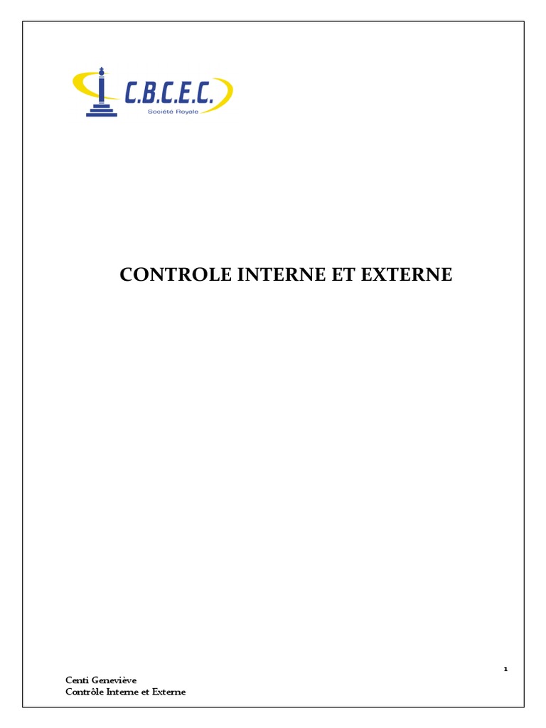 Contrôle Interne et Externe : Guide Pratique | PDF | Risque | Contrôle ...