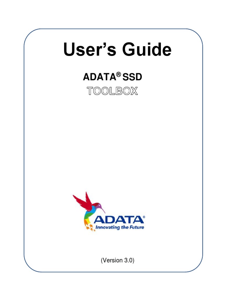 Adata SSD Toolbox Userguide en | PDF | Solid State Drive | Backup