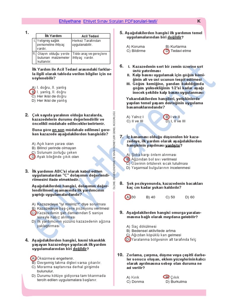 Ehliyet Sinav Sorulari PDF 8 | PDF