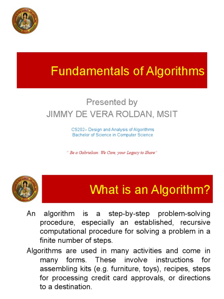 Bscs Ppt Daa N01 Pdf Algorithms Computer Programming