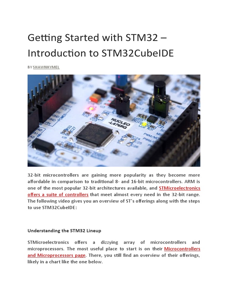 Getting Started With STM32 - Introduction To STM32CubeIDE | PDF | Microcontroller | Arduino