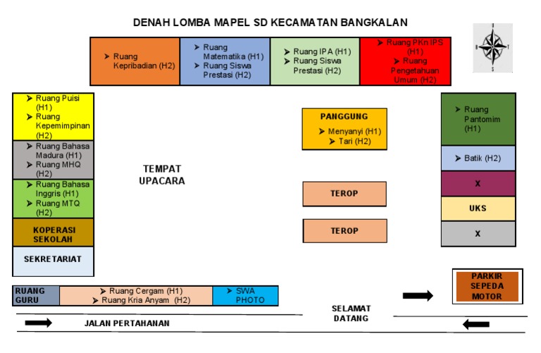 Denah Lomba Mapel SD Kecamatan Bangkalan | PDF