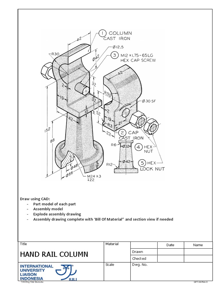 Hand Rail Column Assembly Guide | PDF