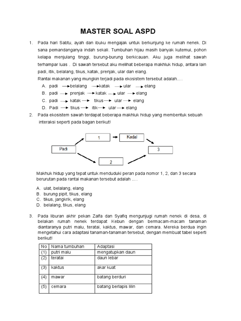 Master Soal Aspd Final | PDF