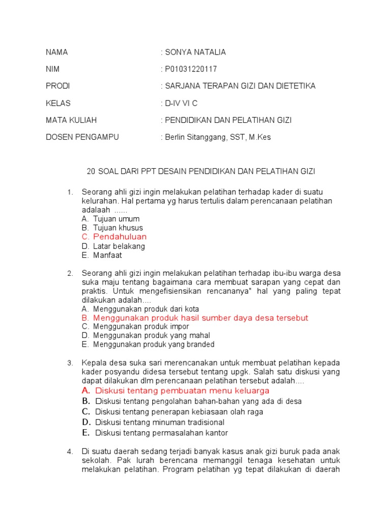 Soal PPG Sonya | PDF