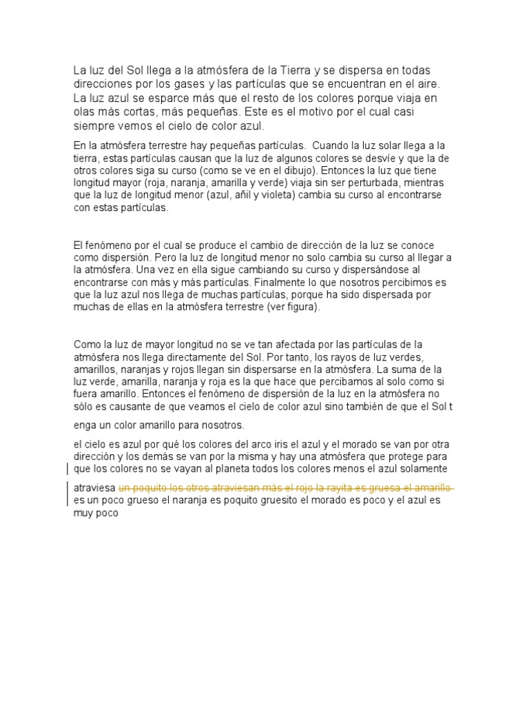La Luz Del Sol Llega A La Atmósfera de La Tierra y Se Dispersa en Todas ...