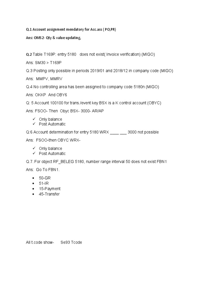 SAP MM Error PDF | PDF