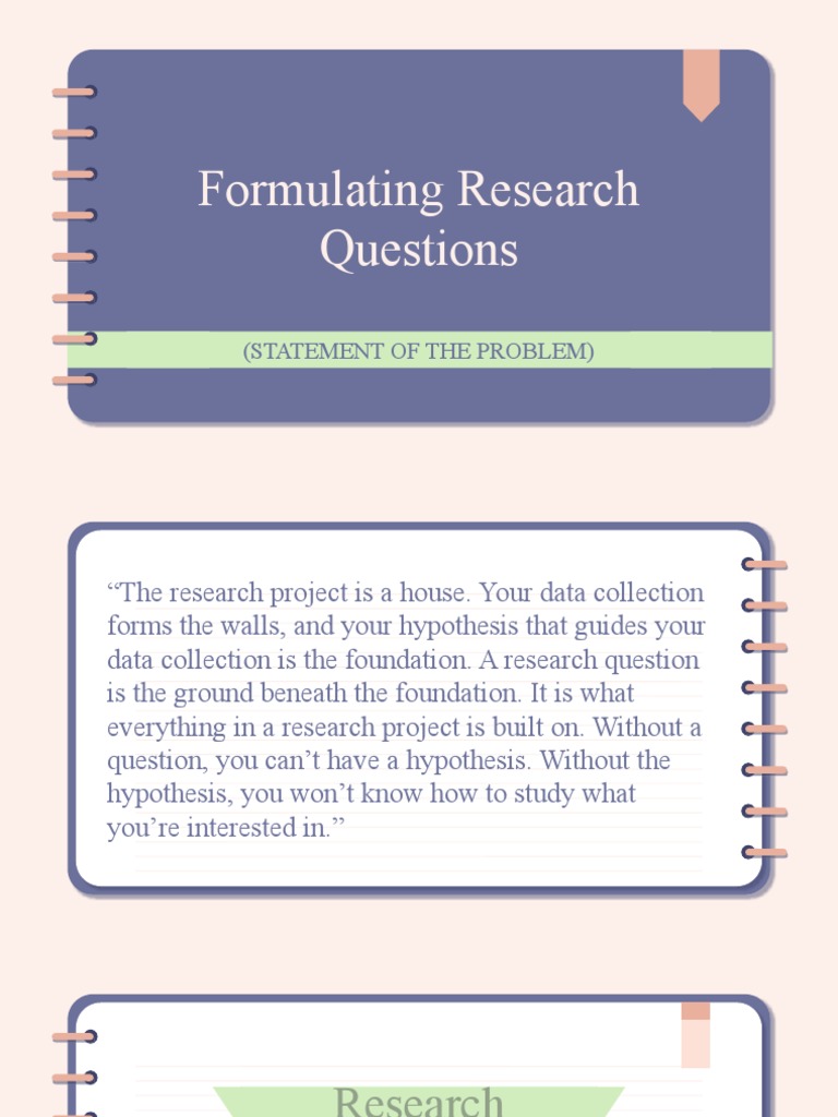 PR1 Week 4 Research Questions | PDF | Hypothesis | Question