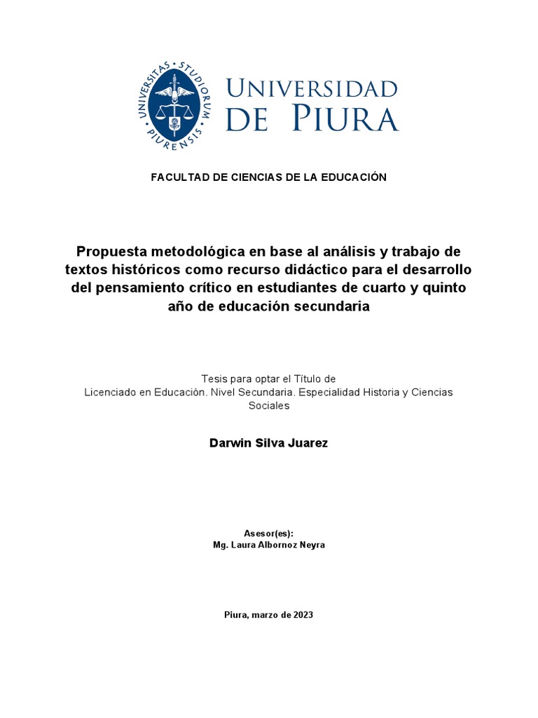 Carátula Tesis Udep | PDF