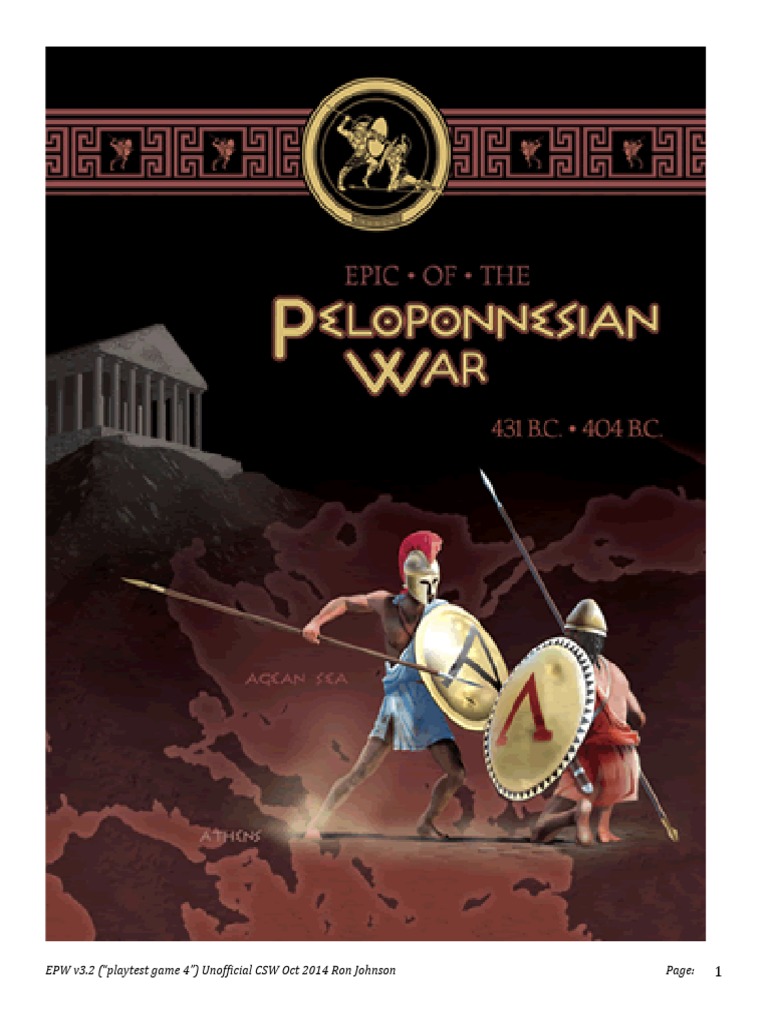 EPIC of The PELOPONNESIAN WAR v4 RJ Oct 2014p PDF | PDF | Peloponnesian ...