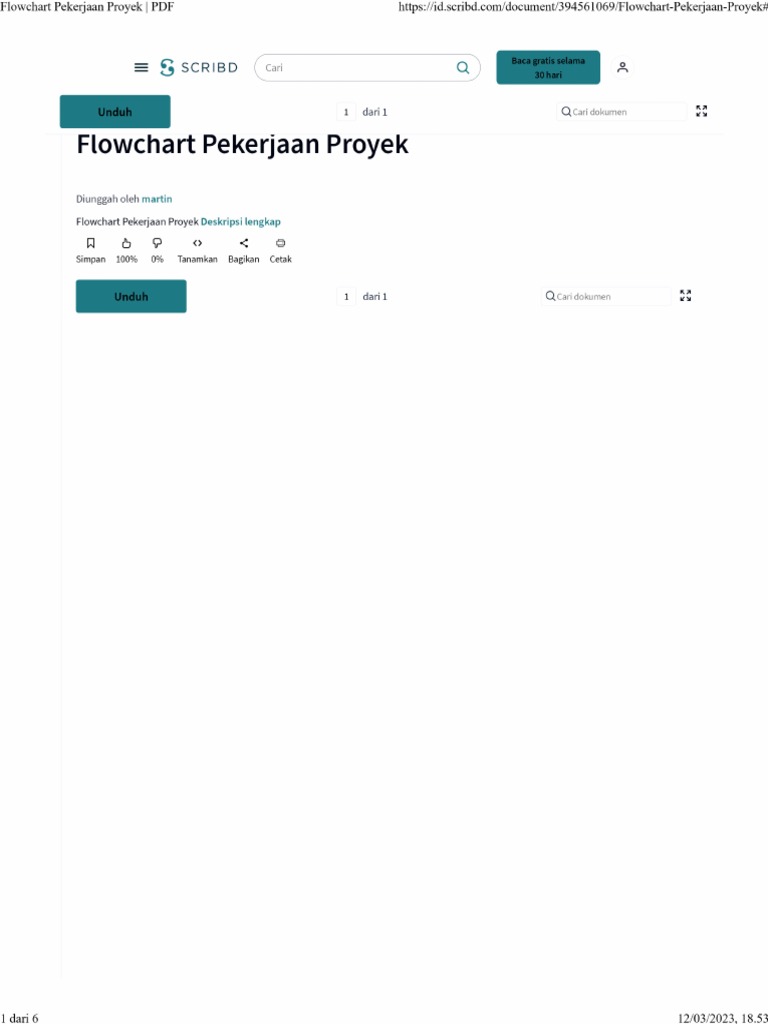 Flowchart Pekerjaan Proyek PDF | PDF
