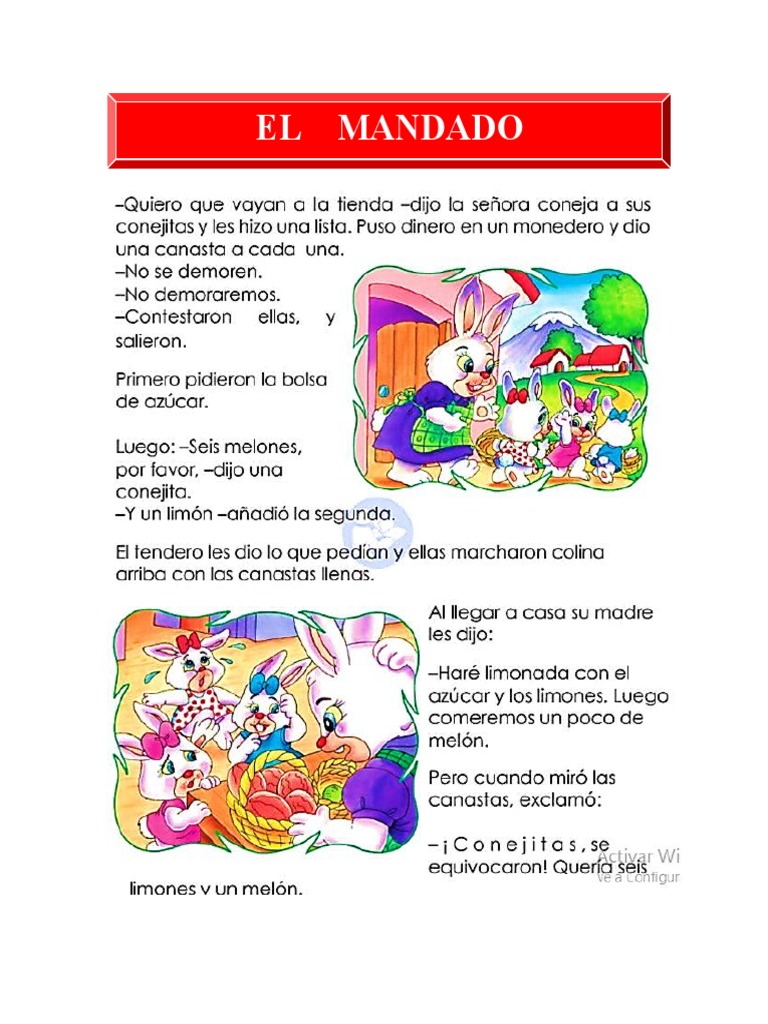 Comprensión Lectora: El Mandado | PDF