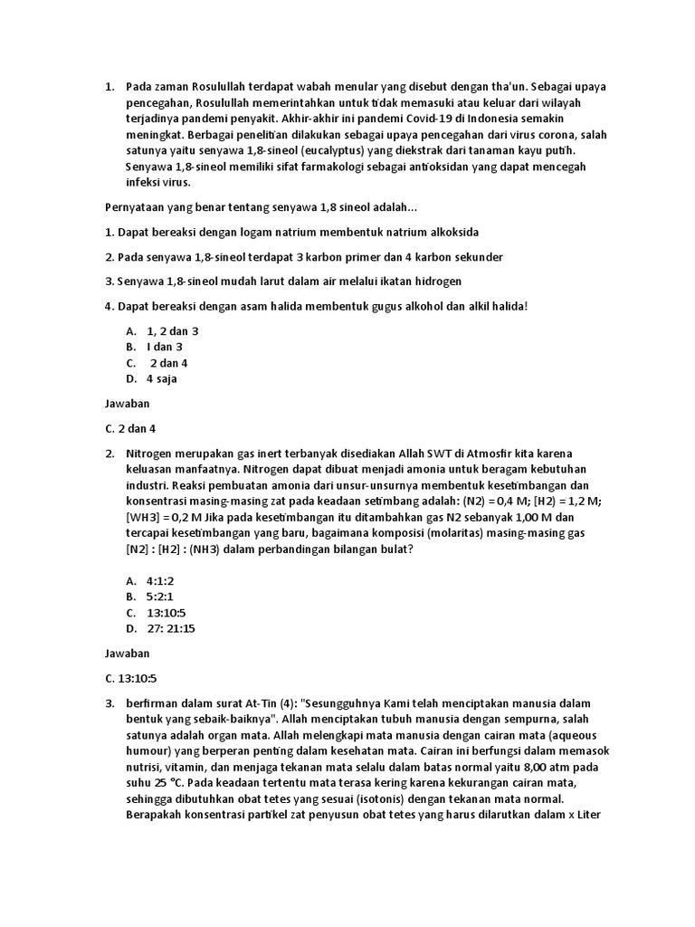 Sahwa Tgs Kimia | PDF
