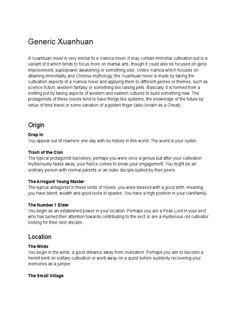 Generic Xuanhuan | PDF | Luck | Civilization