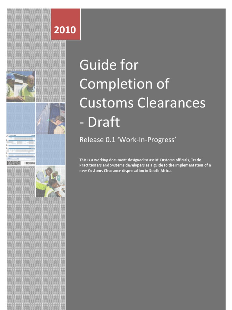 Guide For Completion of Customs Clearances - Draft | PDF | Electronic ...