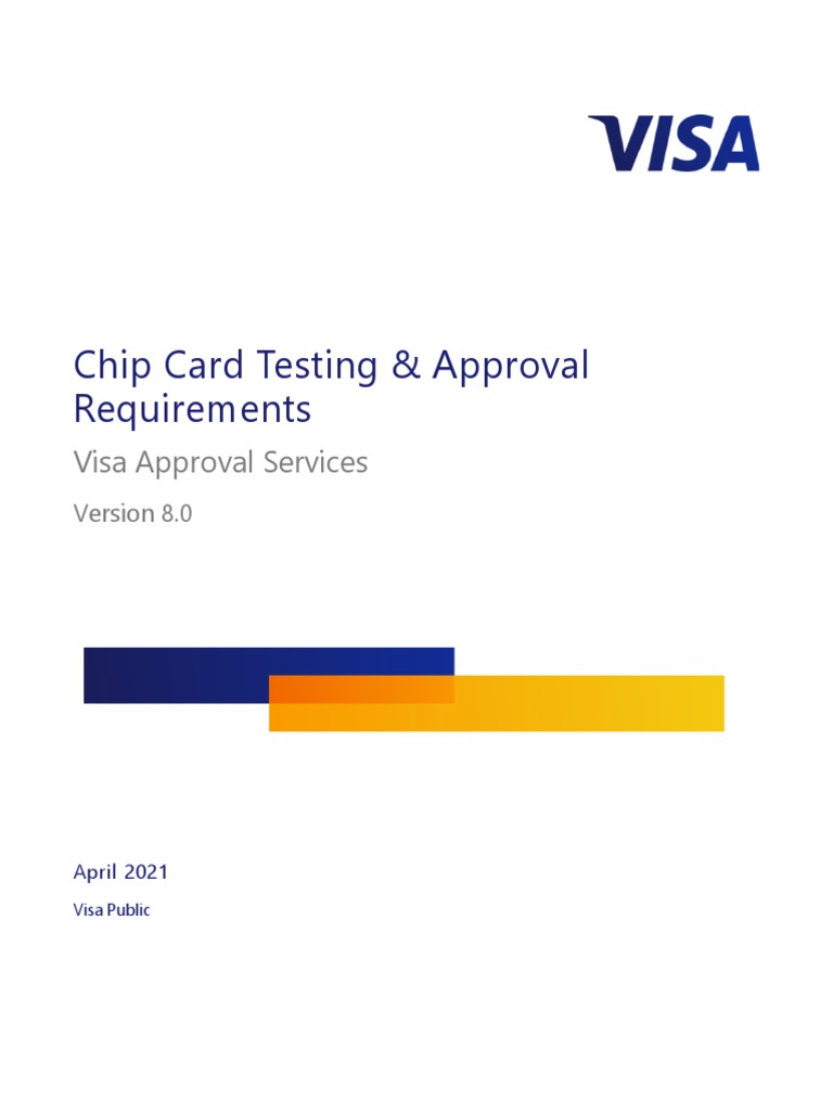 Chip Card Testing and Approval Requirements V8.0 | PDF | Emv | Smart Card