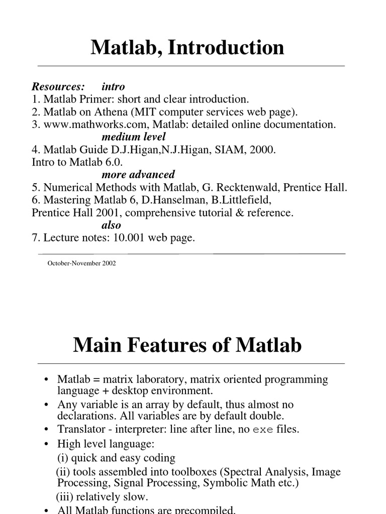 Matlab Pdf Matlab Control Flow