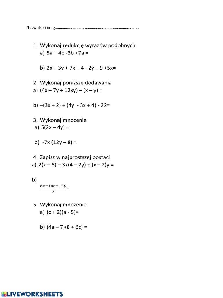 Nazwisko I Imię | PDF
