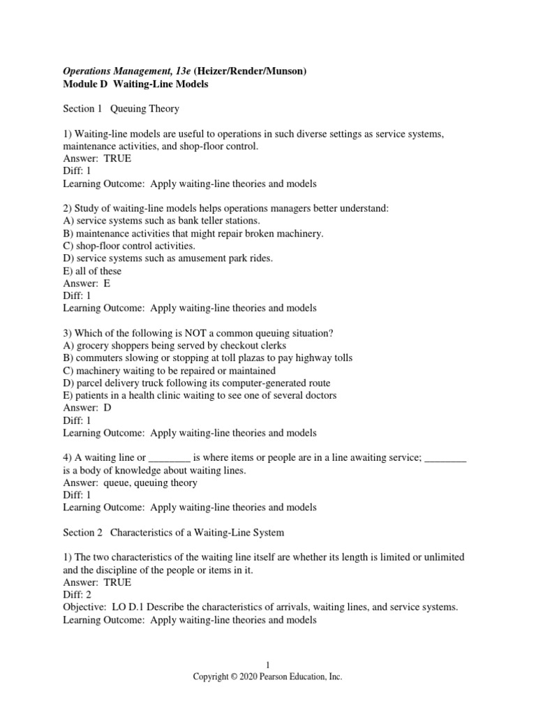 Heizer Om13 TB MD | PDF | Applied Mathematics | Statistical Theory