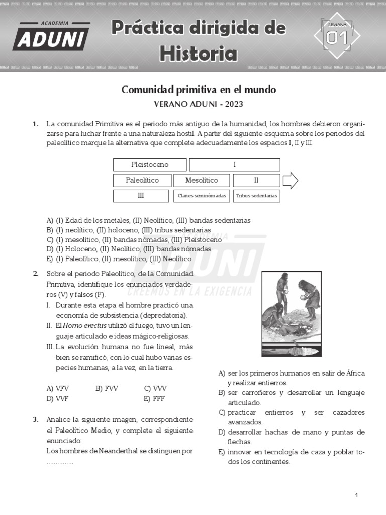 H VAD Diri Sem01 PDF | PDF | Neolítico | Nómada