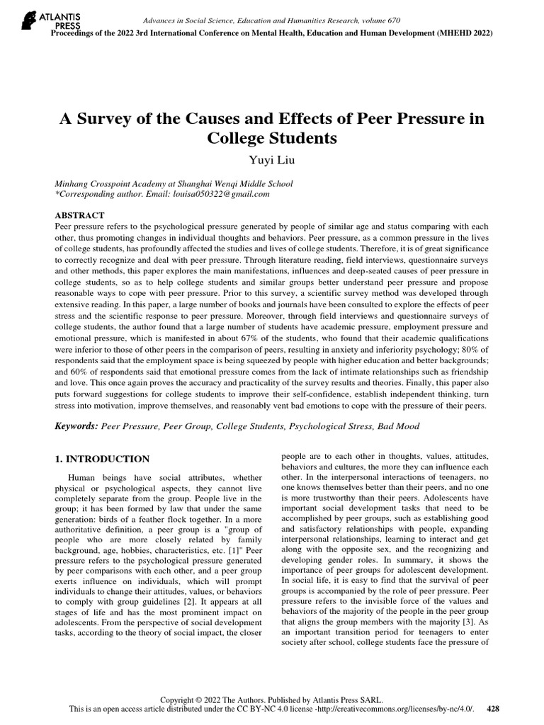 Peer Pressure 2 | PDF | Thought | Self Esteem
