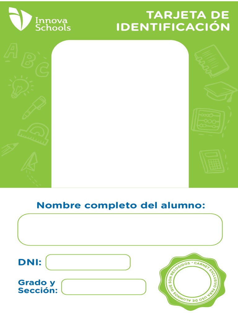 Formato de Carnet de Ingreso y Salida Verde PDF | PDF