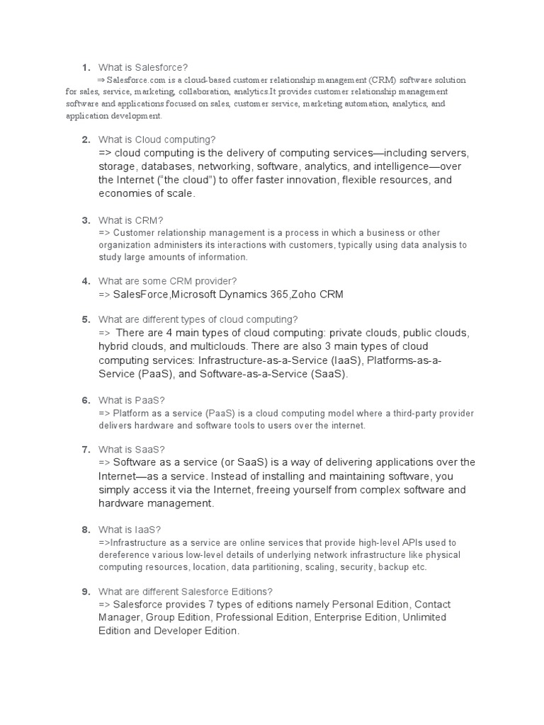 What Is Salesforce | PDF | Cloud Computing | Software As A Service