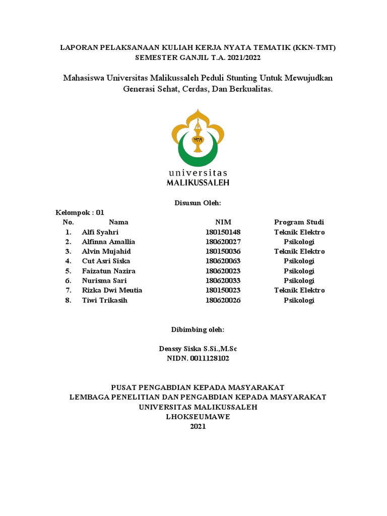 Laporan KKN Tematik | PDF