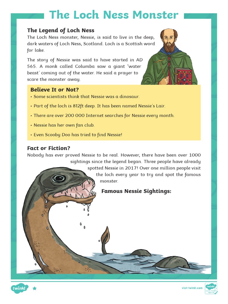 Cfe2 e 244 Loch Ness Monster Differentiated Reading Comprehension ...