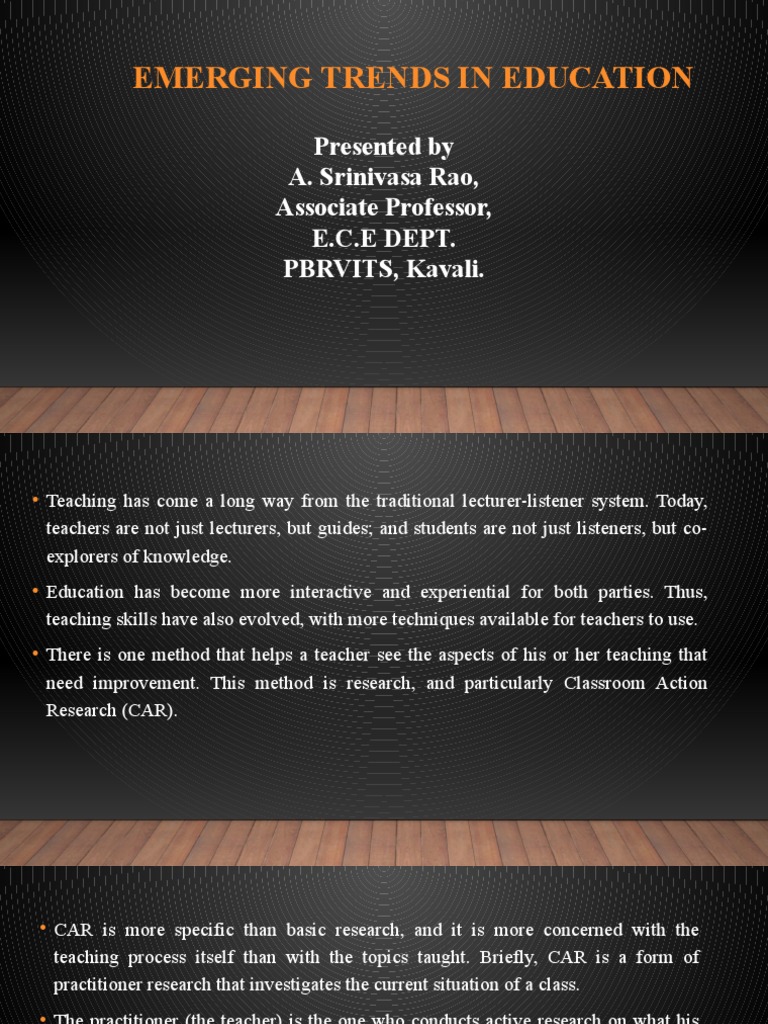 Emerging Trends in Education | PDF | Critical Thinking | Teachers