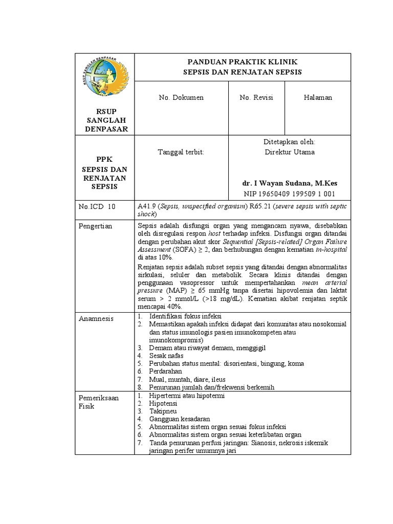 PPK Sepsis Ver-1 | PDF