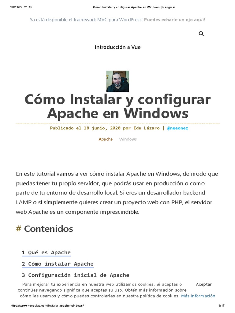 Cómo Instalar y Configurar Apache en Windows - Neoguias | PDF ...