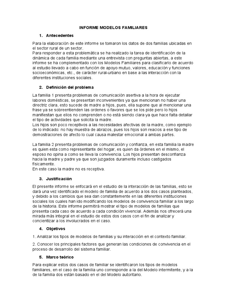 APE Modelos Familiares | PDF | Familia | Comportamiento