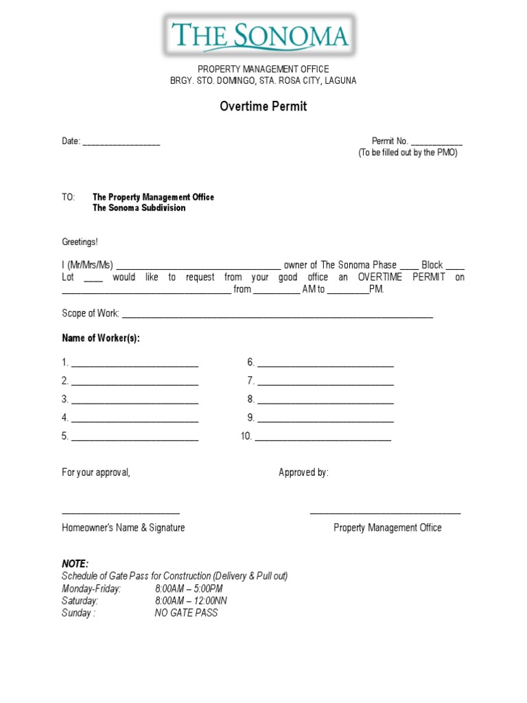 TSS-Overtime Request Form1 | PDF