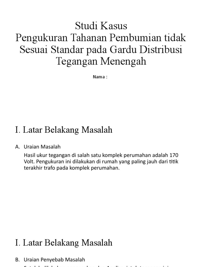 Contoh Template Studi Kasus UKOM Level 5 Dan 6 | PDF