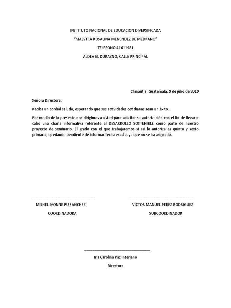 Carta de Seminario | PDF