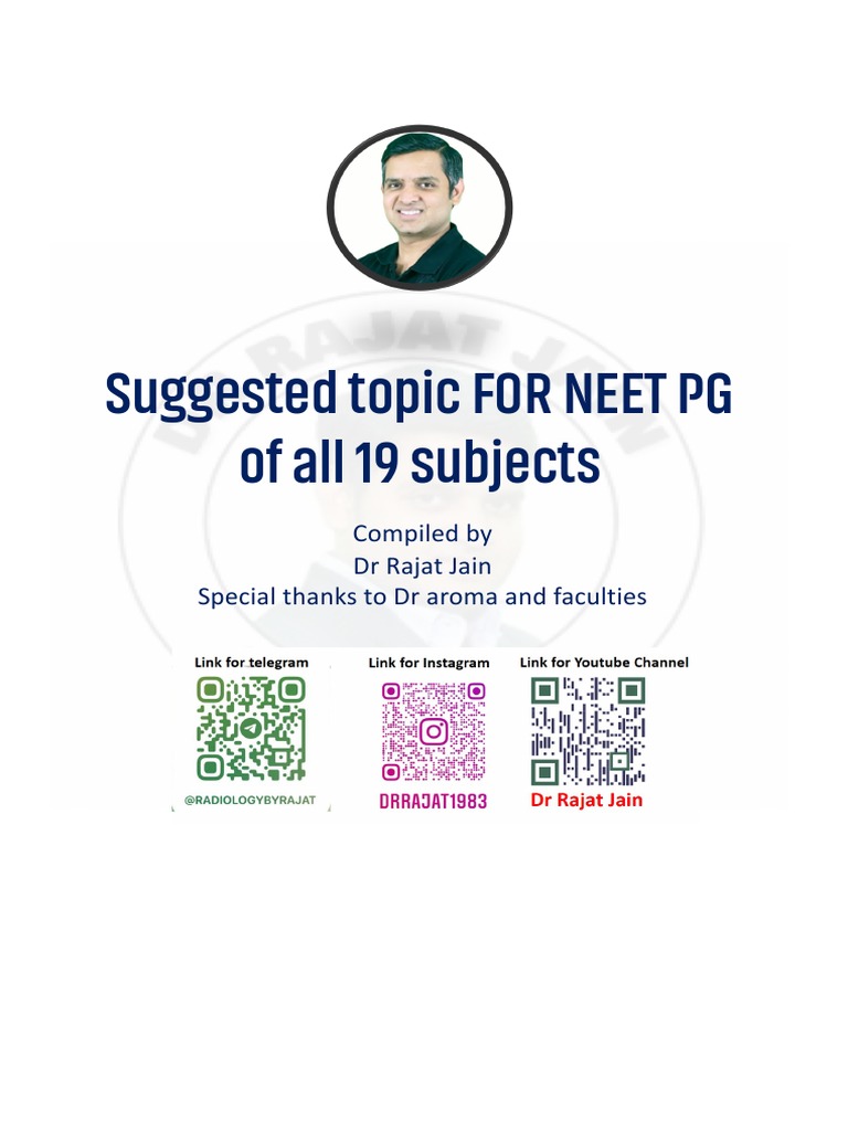 NEET PG: High-Yield Topics Overview | PDF | Metabolism | Enzyme