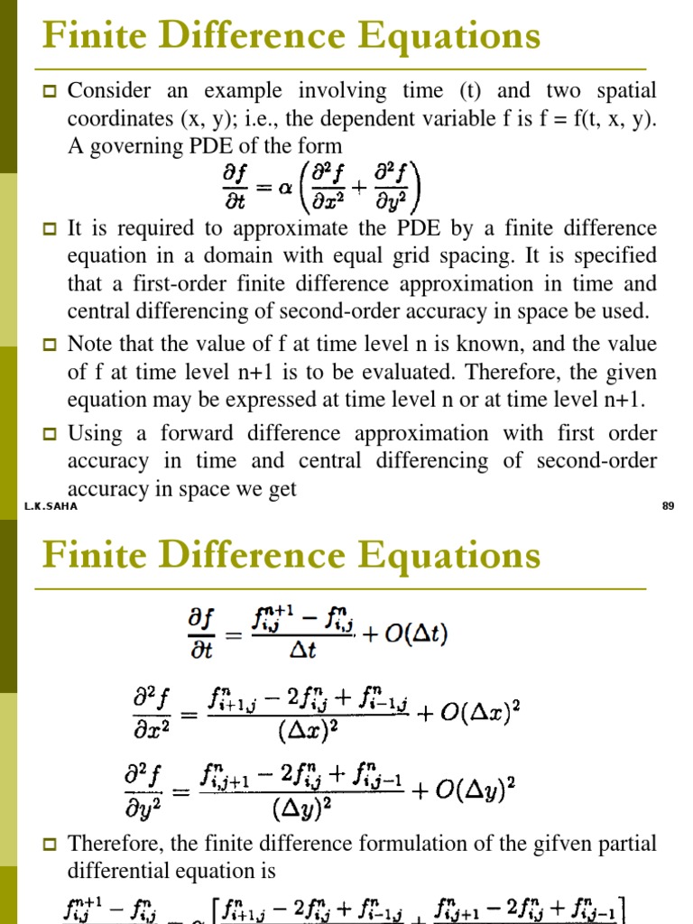 CFD-FDM 9 | PDF | Finite Difference | Equations