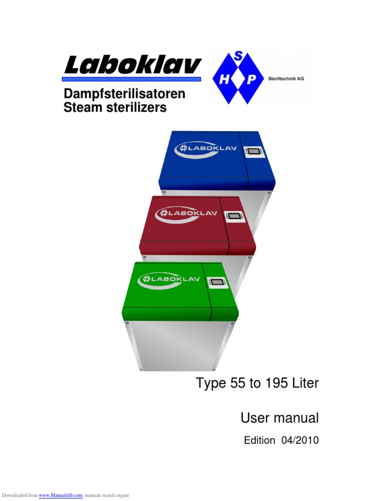 SHP Laboklav Manual PDF | PDF | Sterilization (Microbiology) | Steam