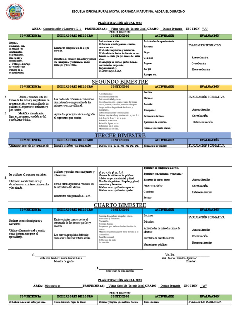Formato Nuevo de Plan Anual 2023 | Descargar gratis PDF | Geometría ...