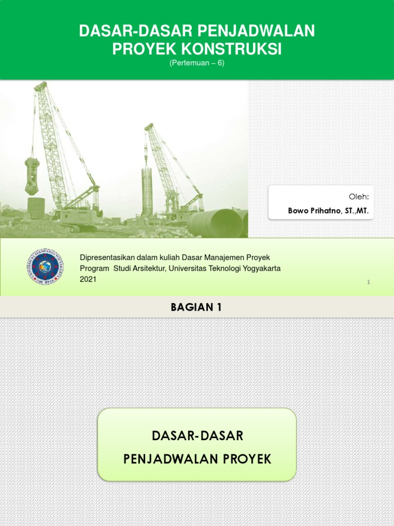 DMP 06 - Dasar-Dasar Penjadwalan Proyek (2021) - 2 | PDF